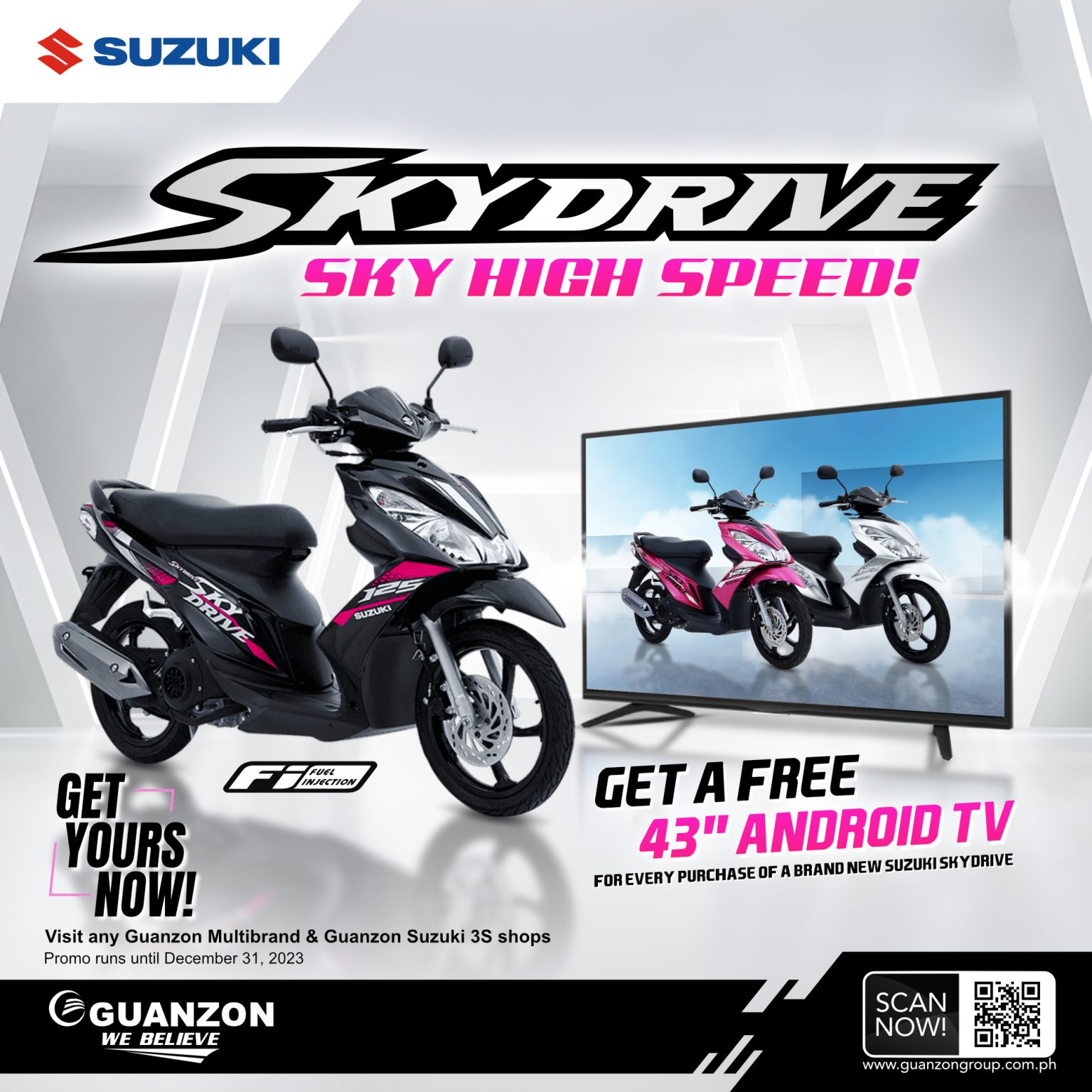 Speed is sky-high with Suzuki SKYDRIVE 125 FI! | Guanzon Merchandising ...