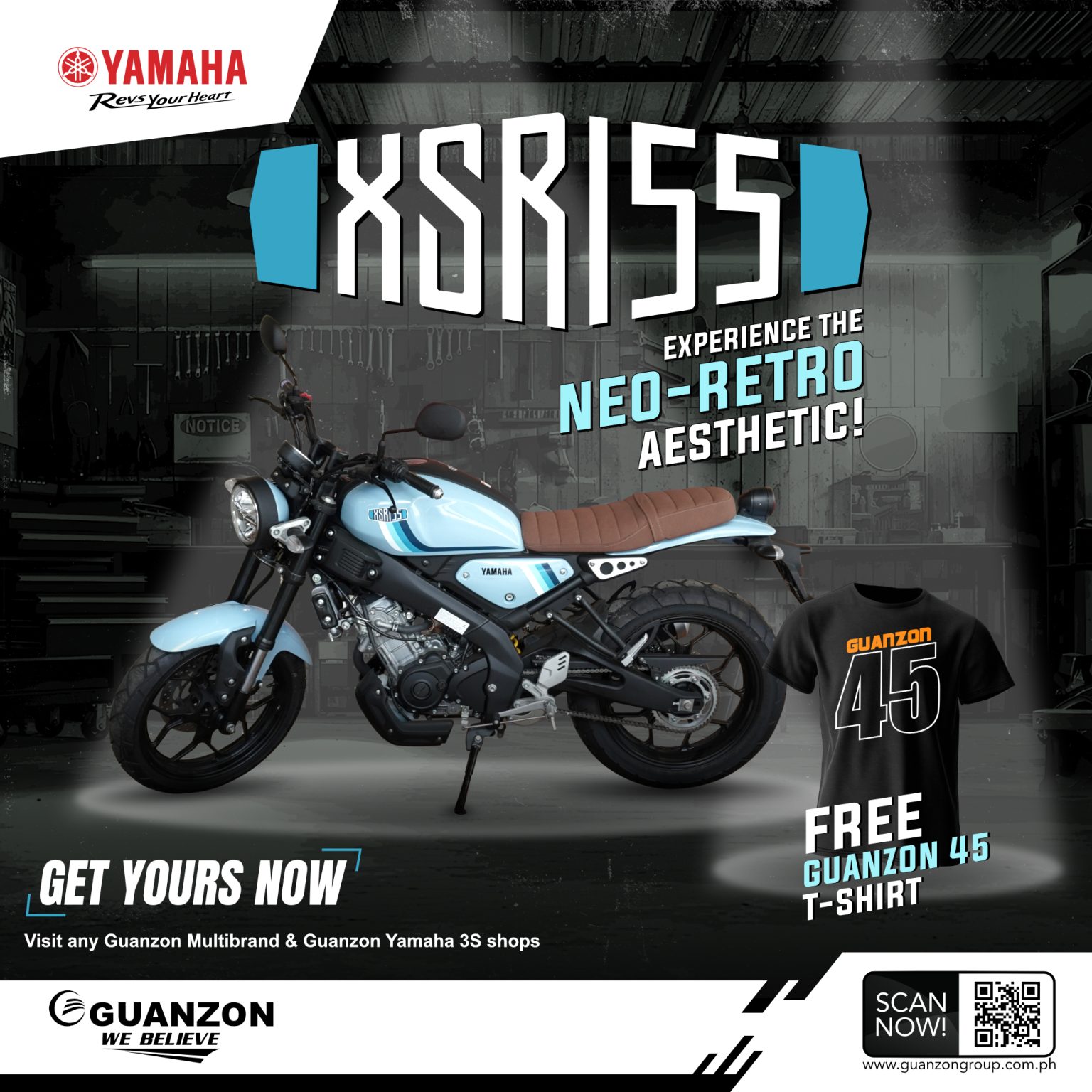 Experience the neo-retro aesthetic of the all-new Yamaha XSR155 ...