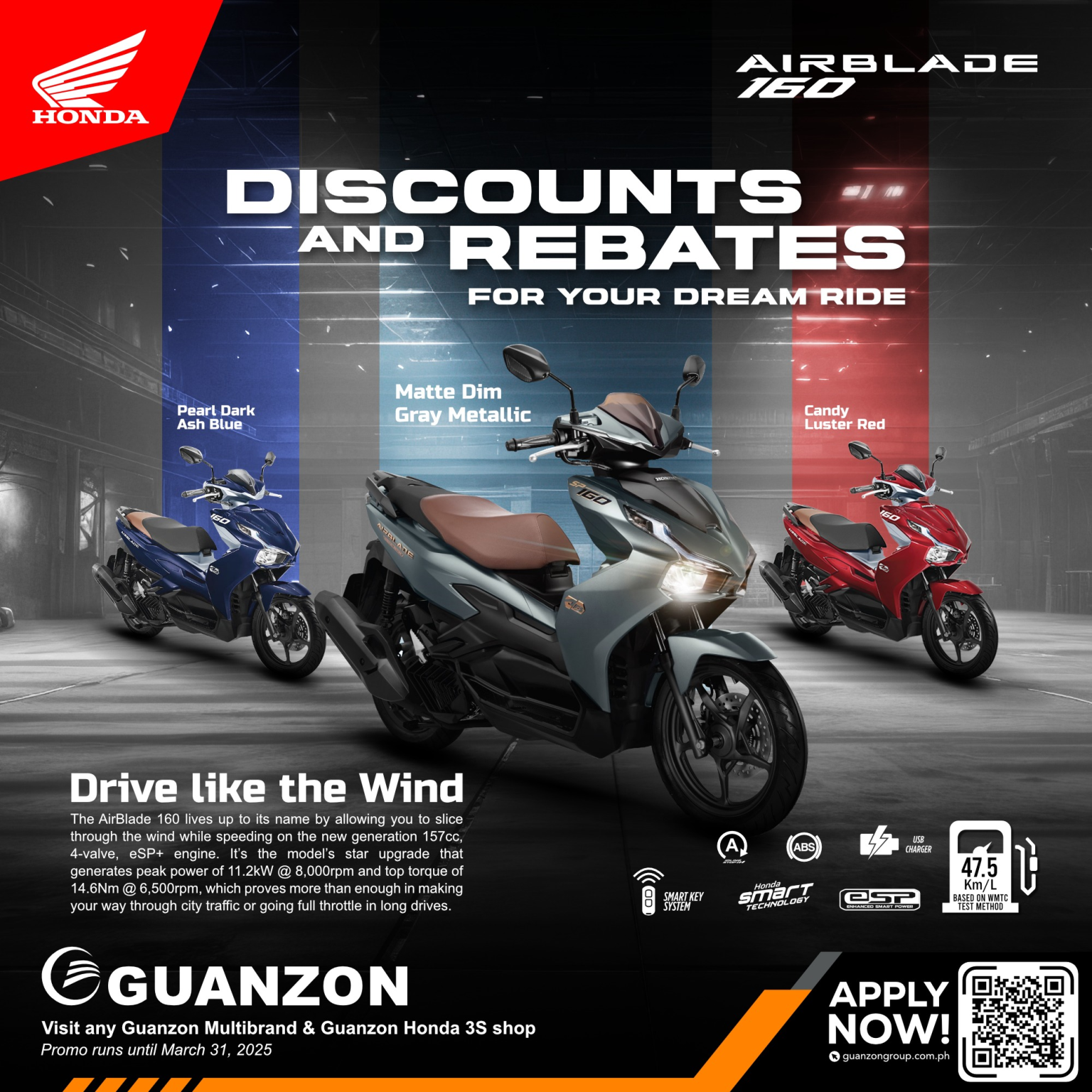 Drive like the wind with the Honda Airblade 160! | Guanzon ...